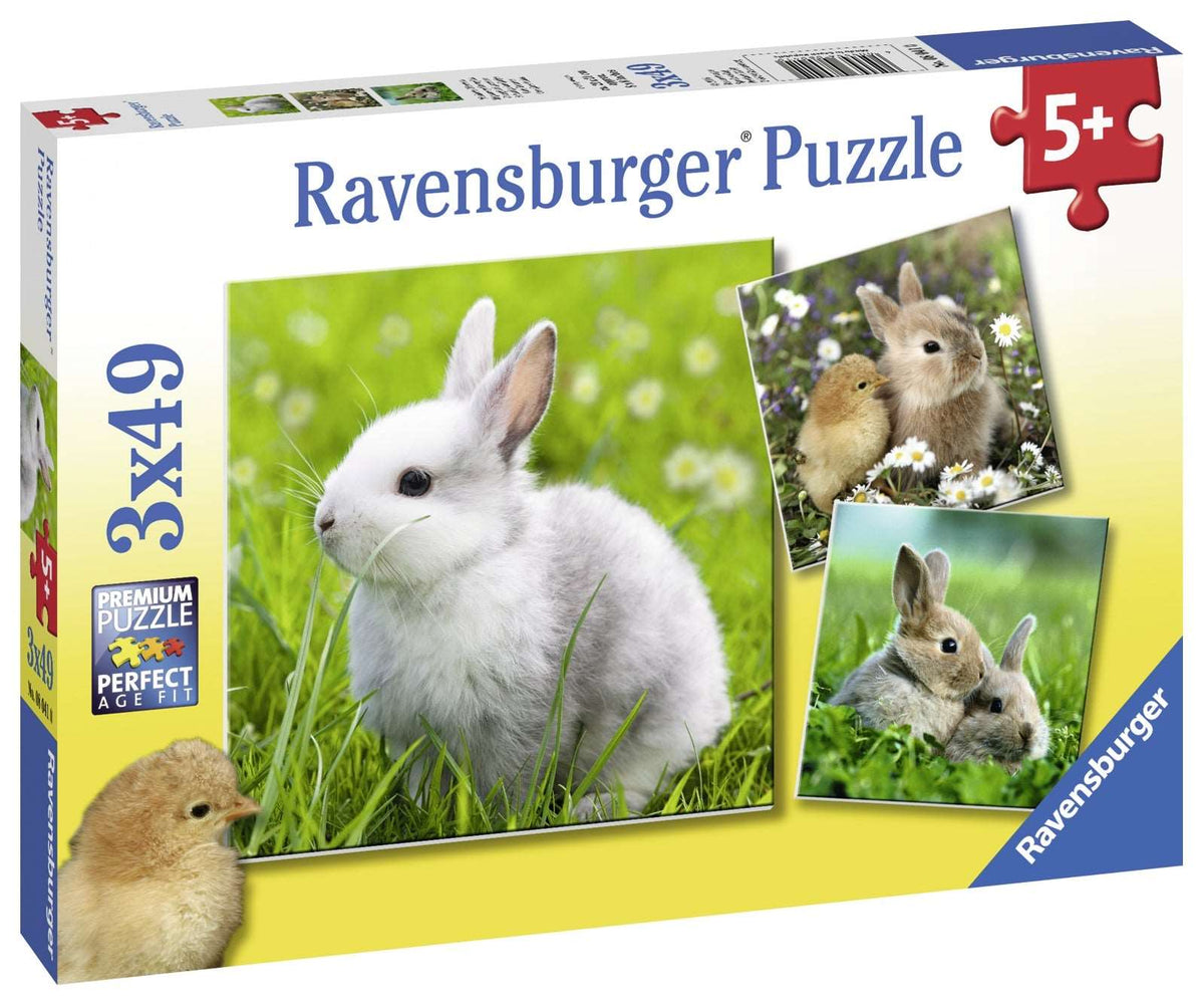Ravensburger - Cute Bunnies Puzzle 3x49 pieces — Ravensburger Australia ...