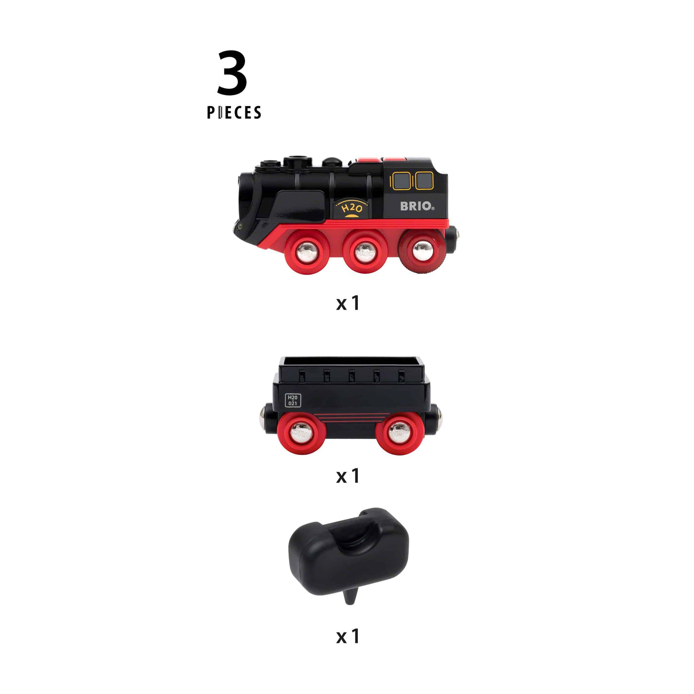 BRIO - Battery Operated Steaming Train 3 Pieces | Ravensburger ...