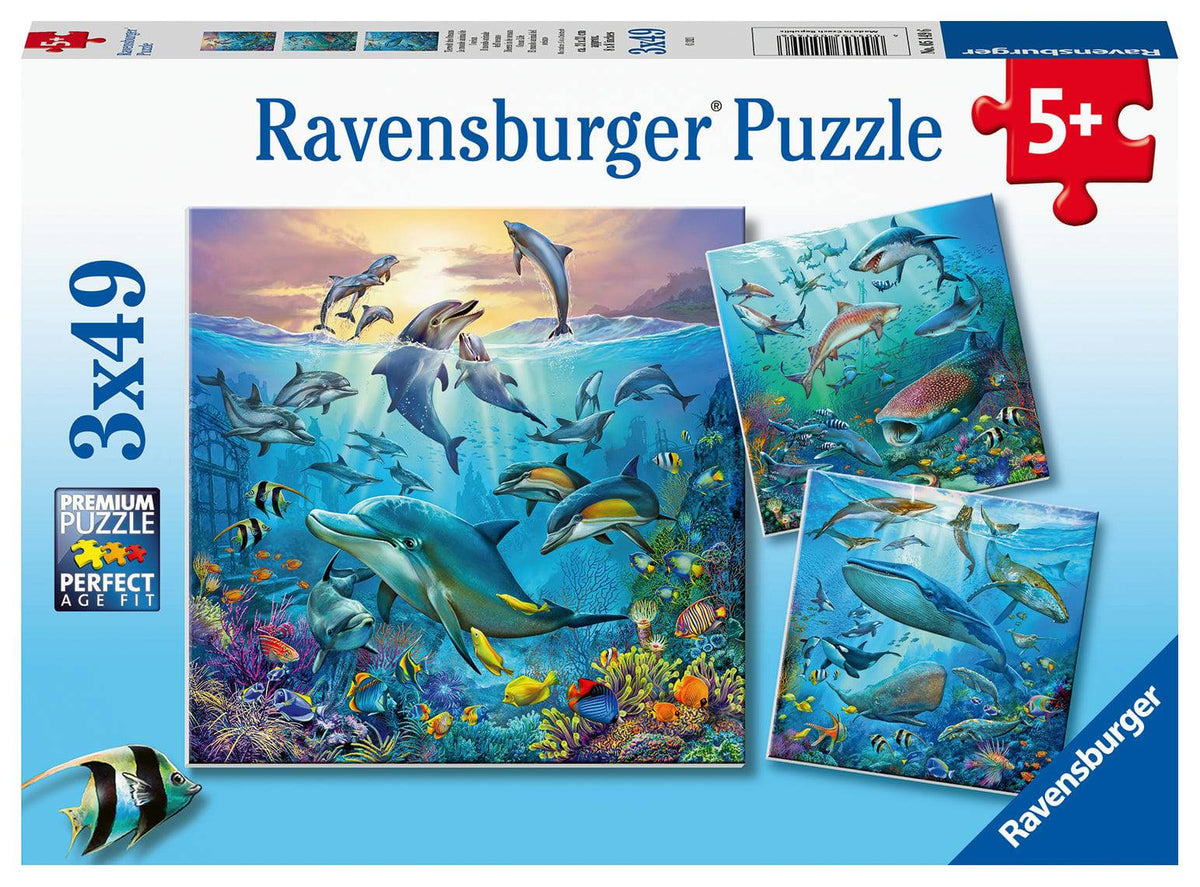 Ravensburger - Ocean Life Puzzle 3x49 pieces | Ravensburger Australia ...